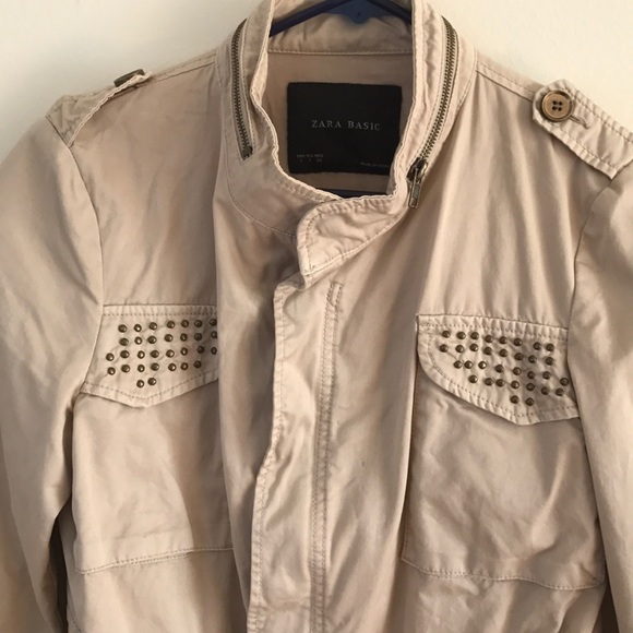 Zara | Jackets & Coats | Zara Studded Utility Jacket | Poshmark